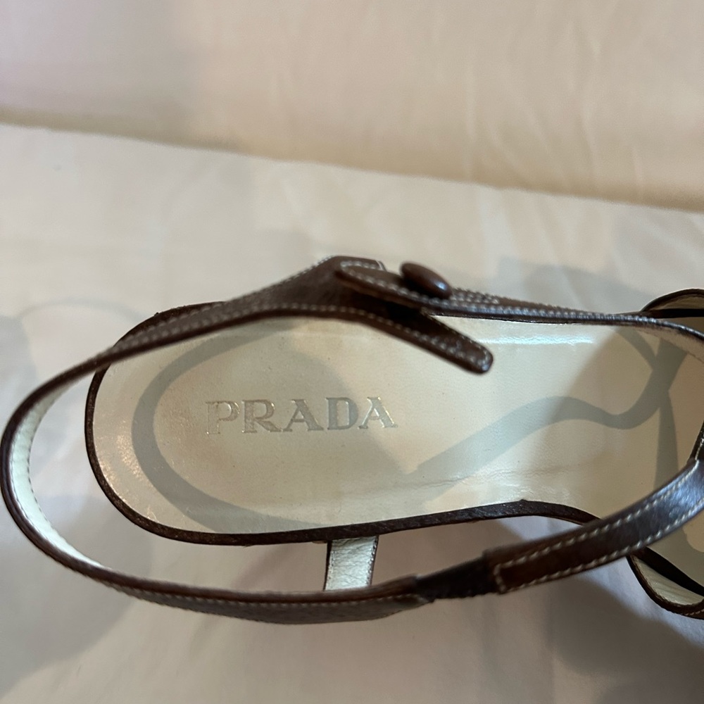 Ultra Rare Prada With Rattan Wood Wedge - Gem